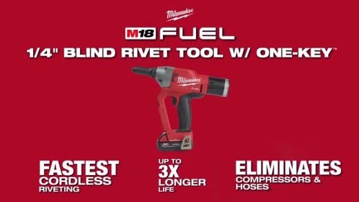 M18 FUEL™ ¼” Blind Rivet Tool w/ ONE-KEY™ | Milwaukee Tool